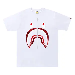 A BATHING APE Color Camo Shark Tee /red - White