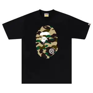 A BATHING APE 1st Camo Big Ape Head Tee /yellow - Black
