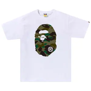 A BATHING APE 1st Camo Big Ape Head Tee - White