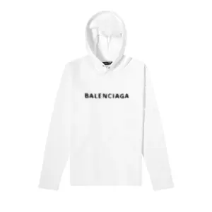 Balenciaga No Rib Hoodie - White