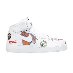 Nike Supreme X Nba X Air Force 1 Mid Sneakers - White