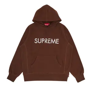 Supreme Capital Hooded Sweatshirt - Brown