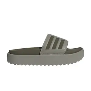 Adidas Adilette Platform Slides - Green