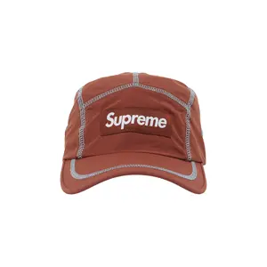Supreme Reflective Stitch Camp Cap - Brown