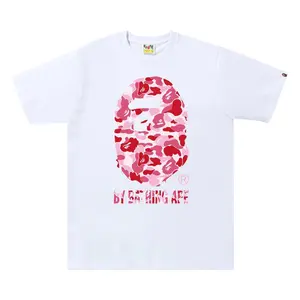 A BATHING APE Abc Camo Bathing Ape Tee /pink - White