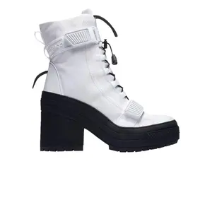 Women's White Platform Boots
