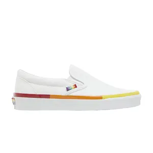 VANS Classic Slip-on With Rainbow Sole - White