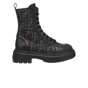 Fendi Lace Up Boots For Women