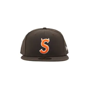 Supreme S Logo New Era Cap - Brown
