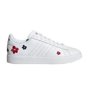 Adidas Grand Court Cloudfoam Floral Embroidery - White