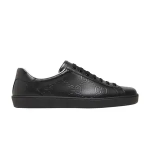 Gucci Ace Gg Embossed Sneakers - Black