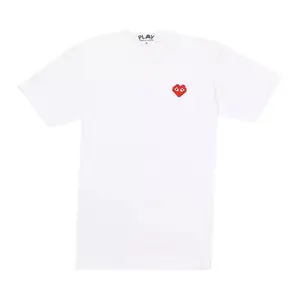 Play Comme Des Garcon Comme Des Garçons PLAY X Invader Heart Tee White