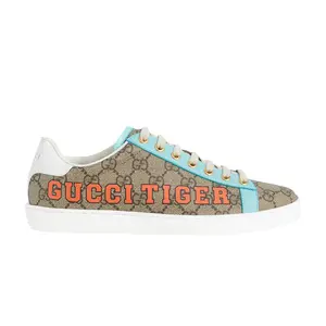 Gucci Ace Gg Supreme Tiger Print Sneakers - Tan
