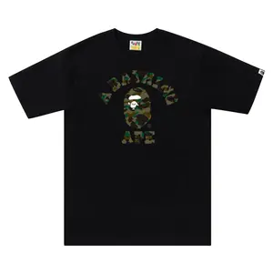 A BATHING APE 1st Camo College Tee /green - Black
