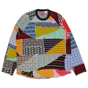 Supreme Patchwork Jacquard Long-sleeve Top - Multicolor