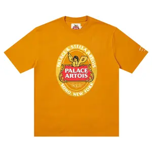 PALACE X Stella Artois Coaster T-shirt 'gold' Gold