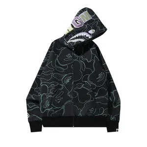 A BATHING APE Full Zip Hoodie - Black