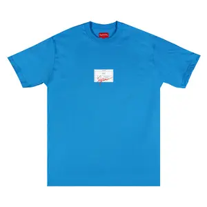 Supreme Signature Label Short-sleeve Top 'bright - Blue