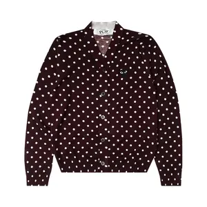 Play Comme Des Garcon Polka Dot Cardigan - Red