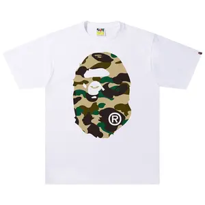 A BATHING APE 1st Camo Big Ape Head Tee /yellow - White