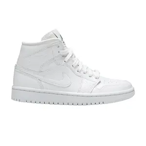 JORDAN 1 Mid Snakeskin Sneakers - White