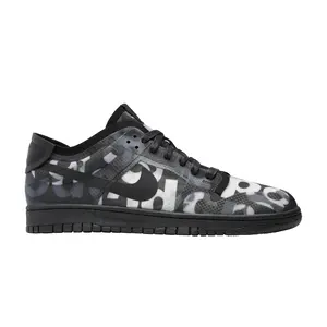 Nike X Comme Des Garçons Dunk Low 'monogram Print' Sneakers - Black