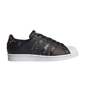 Adidas Superstar Floral Snakeskin Print - Black