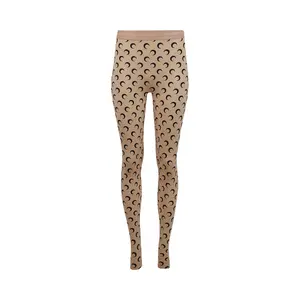 MARINE SERRE Fuseaux Moon Leggings 'all Over Moon - Tan
