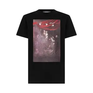Off-White Sprayed Caravaggio Short-sleeve Slim Tee - Black