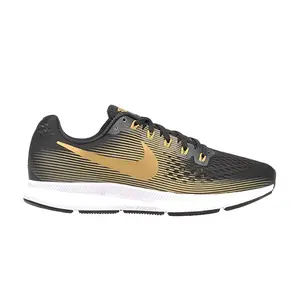 Nike Air Zoom Pegasus 34 Wide Metallic Gold - Black