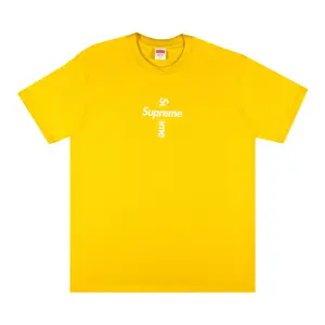 Supreme Cross Box Logo Tee - Yellow