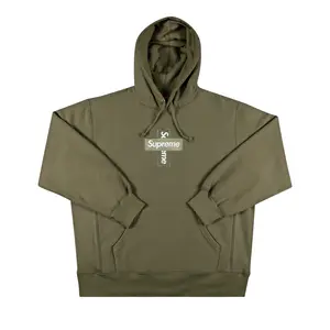 Supreme Cross Box Logo Hooded Sweatshirt - Green