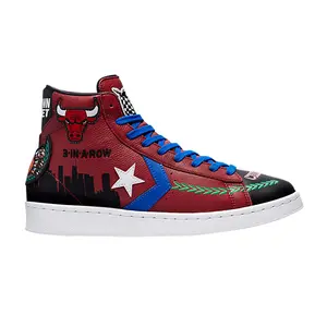 CONVERSE Chinatown Market X Pro Leather High ‘bulls Championship Jacket - Red