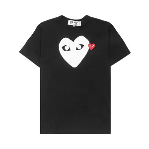 Play Comme Des Garcon Emblem Heart T-shirt - Black