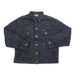 Supreme Hole Punch Denim Trucker Jacket - Black