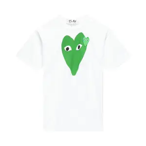 Play Comme Des Garcon Green Heart Tee