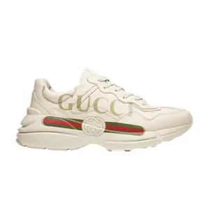 Gucci Rhython Leather Sneakers - White