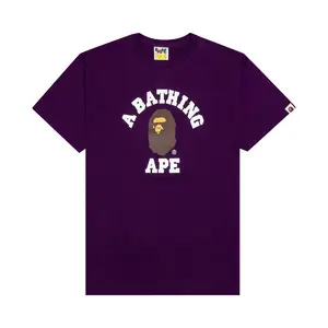 A BATHING APE College Tee - Purple