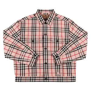 Supreme X Burberry Denim Trucker Jacket - Pink