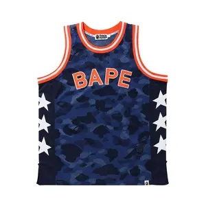 A BATHING APE Color Camo Basketball Tank Top - Blue