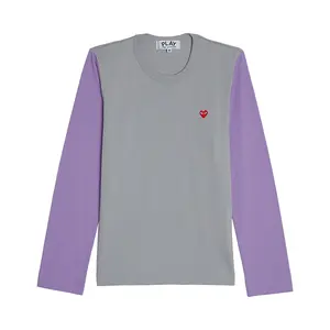 Play Comme Des Garcon Bi-colour T-shirt - Grey