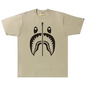 A BATHING APE Bicolor Shark Tee Cream