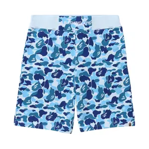 A BATHING APE Abc Camo Sweatshorts - Blue