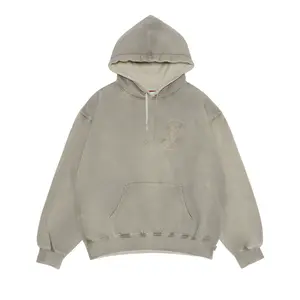 Supreme Overdyed Logo Hooded Sweatshirt - Cream