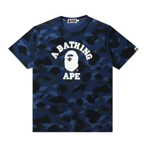 A BATHING APE Color Camo College Tee 'navy - Blue