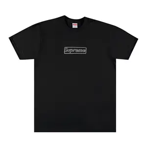 Supreme X Kaws Chalk Logo Tee - Black