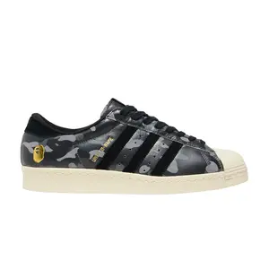 Adidas A Bathing Ape X Undefeated X Superstar 80s Camo - Black