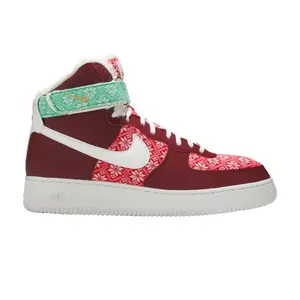 Nike Force 1 High 'christmas Sweater' Sneakers - Red