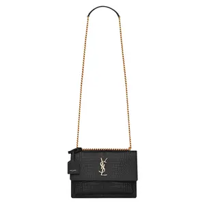 Saint Laurent Sunset Medium Chain Bag - Black