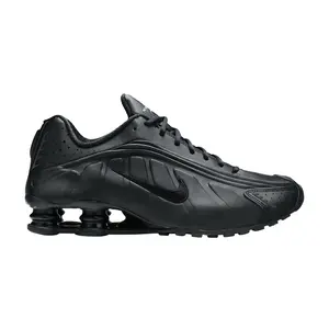 Nike Shox R4 Embroidered Sneakers - Black